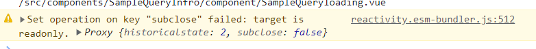 Set operation on key “xxx“ failed: target is readonly.VUE3+element-plus 引起的警告_set operation on ...