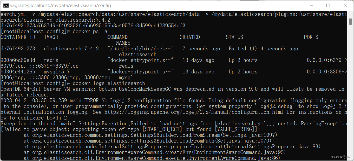 Caused by: ParsingException[Failed to parse object: expecting token of type [START_OBJECT] but ...