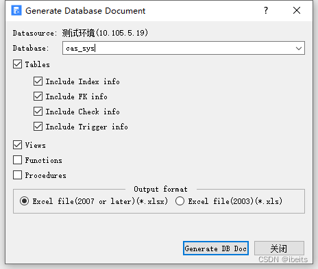 使用JookDB自动生成数据库表结构文档-CSDN博客