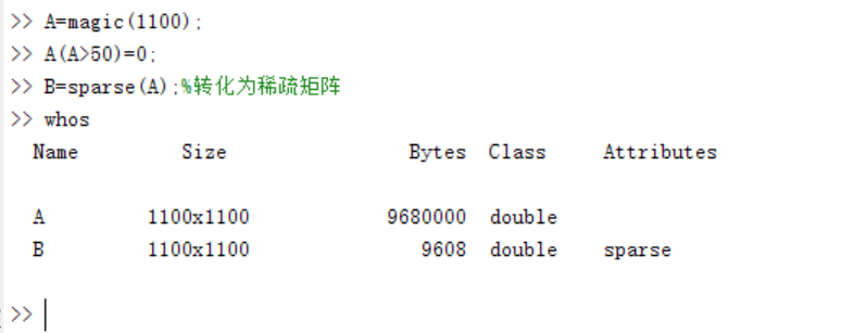 MATLAB_矩阵与数组初识（矩阵的创建、合并、寻访、赋值、随机数种子、多维矩阵(cat,repmat,reshape)、稀疏矩阵）_matlab多维矩阵-CSDN博客