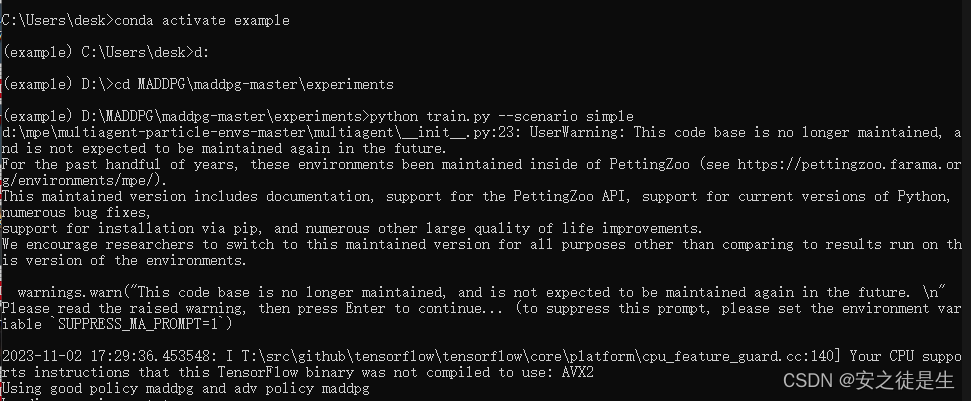 Win10+Anaconda+MPE+MADDPG配置经验贴_mpe环境安装-CSDN博客