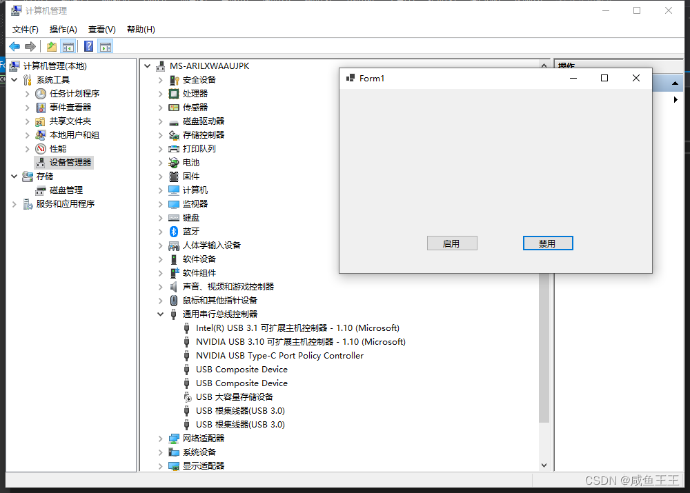 【C#】通过Devcon.exe控制设备管理器中设备的启停_咸鱼王王的博客-CSDN博客