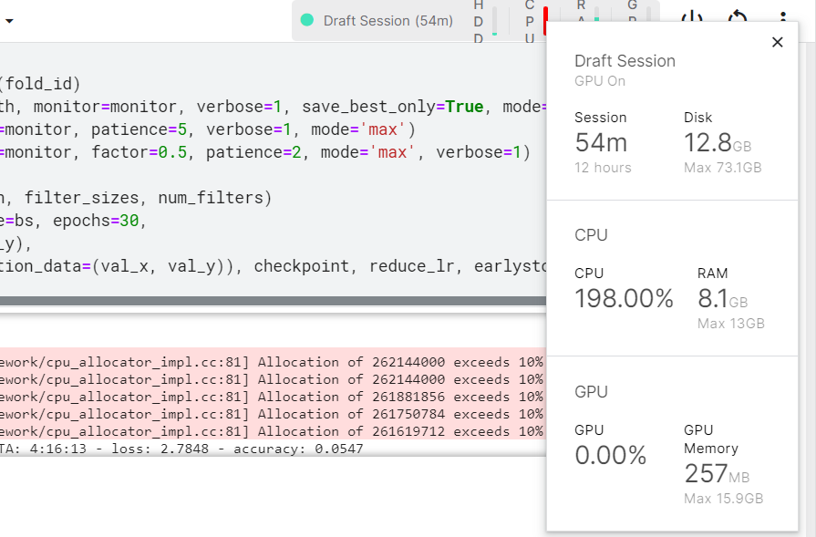 Kaggle平台上运行TensorFlow时GPU利用率为0_kaggle中的gpu为什么用不了-CSDN博客