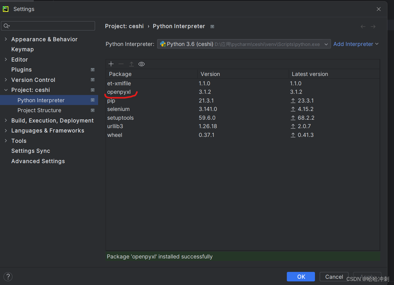 python笔记_pycharm安装openpyxl模块-CSDN博客