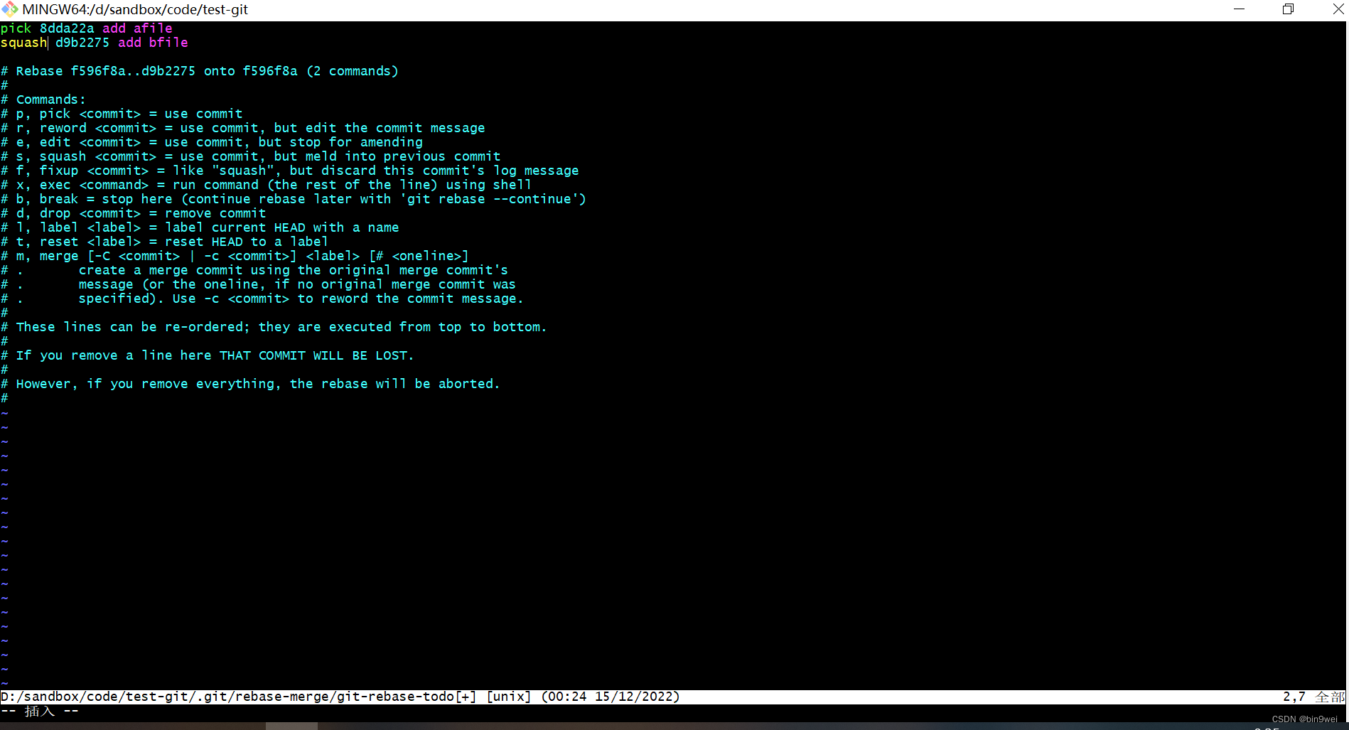 Git合并已经push的commit-CSDN博客