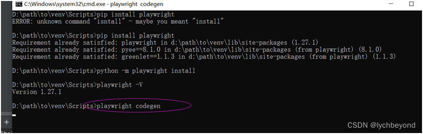 Python虚拟环境 venv下安装playwright_怎么在venv里装东西-CSDN博客
