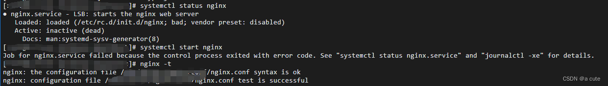 linux启动Nginx报错_failed to start lsb: starts the nginx web server.-CSDN博客