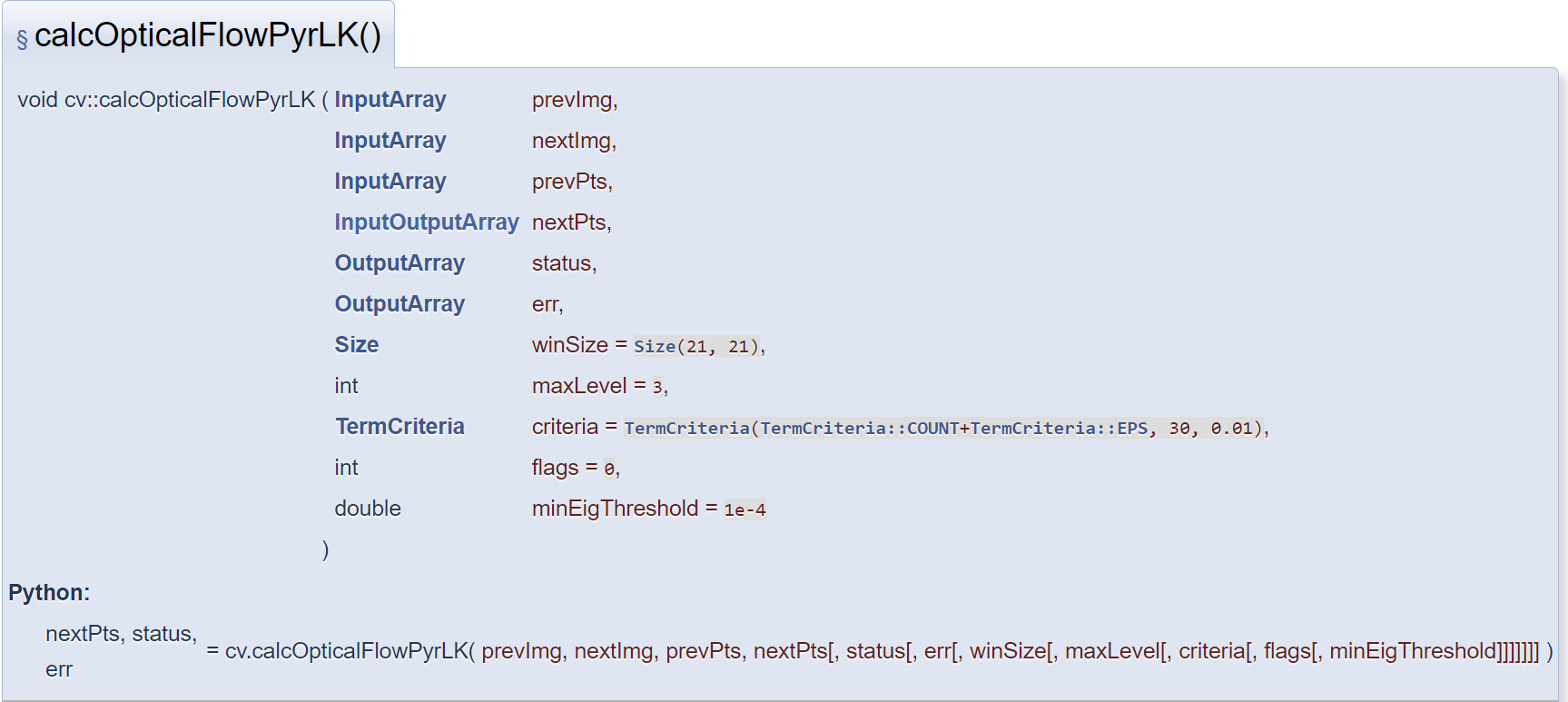calcOpticalFlowPyrLK()参数详解_cv2.calcopticalflowpyrlk()函数-CSDN博客
