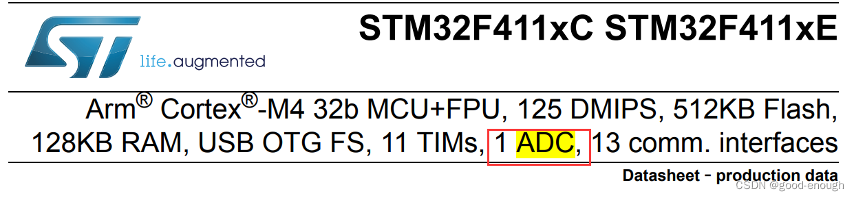 STM32F411核心板固件库开发（四） ADC配置_tm32f411核心板固件库开发(四) adc配置-CSDN博客