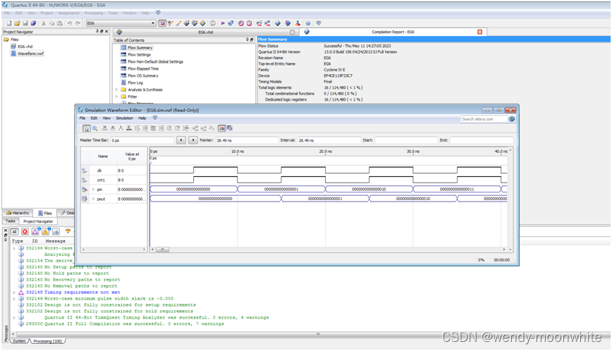 VHDL7：VHDL保存位向量的寄存器并仿真_vhdl 代码保持-CSDN博客