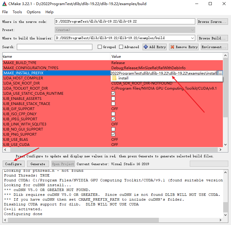 dlib+VS2019生成踩坑记录（Windows10环境）_cmake error: error: generator platform: x64 does n-CSDN博客