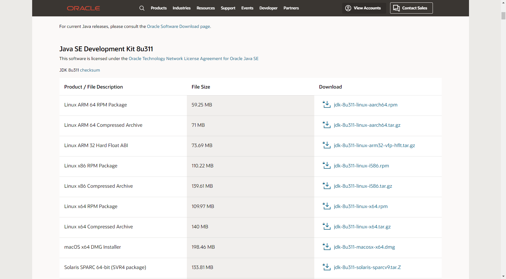 ORACLE JAVA JDK/JRE 获取/下载地址（含1.6/1.7/1.8所有历史版本）_jre 1.8.0.171下载-CSDN博客