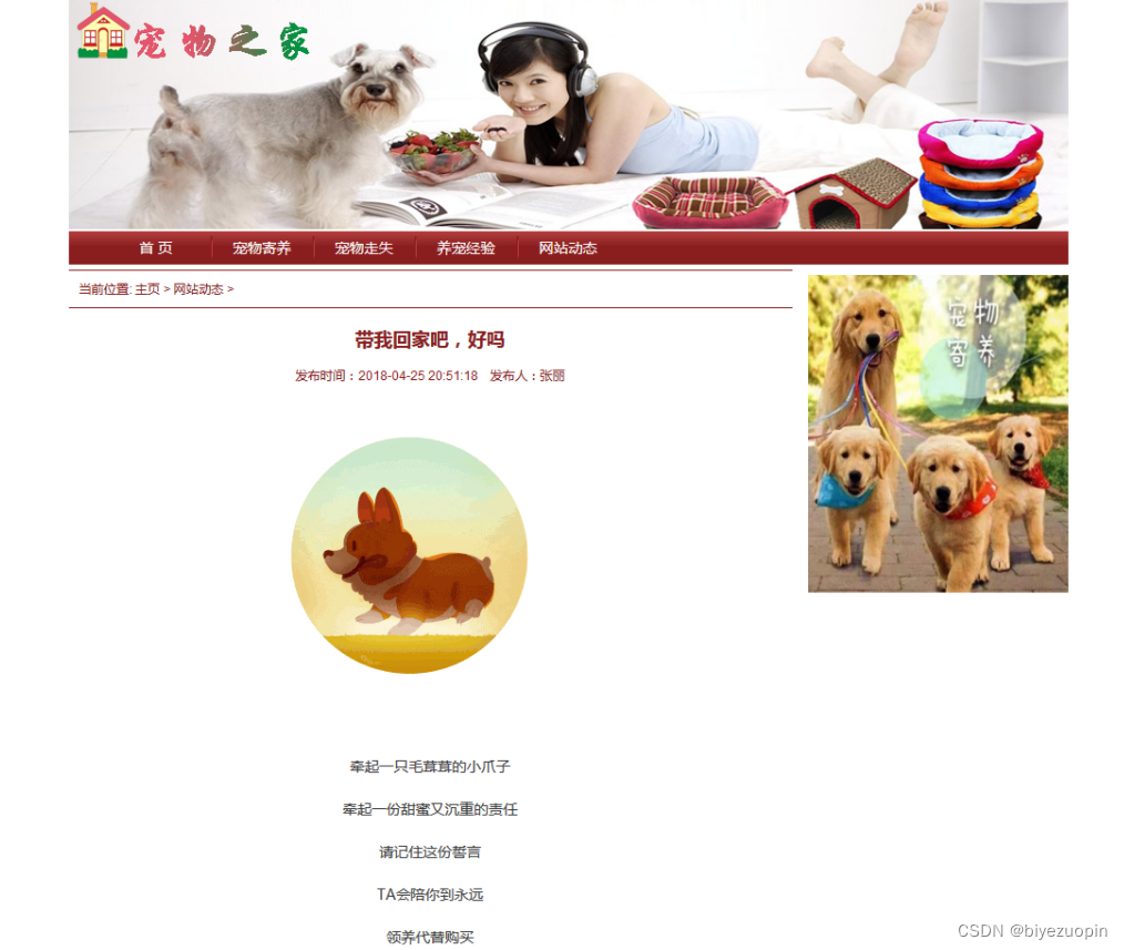 流浪动物救助服务网站设计与实现（J2EE）_流浪动物救助网站的设计与实现-CSDN博客