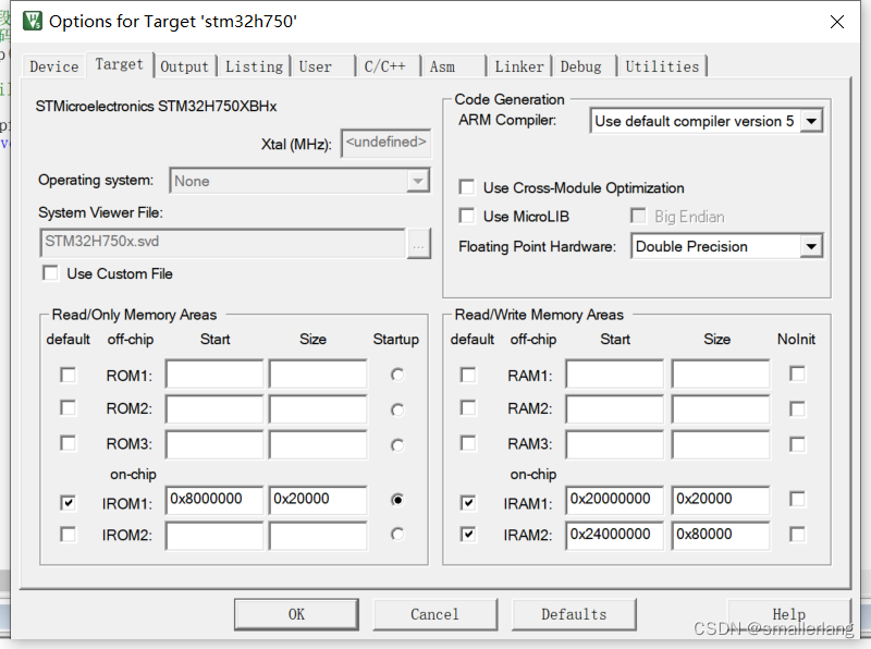 STM32H750 片内FLASH-MPU+bootloader 片外FLASH-MPU+LED+USART_stm32h750 内部flash-CSDN博客