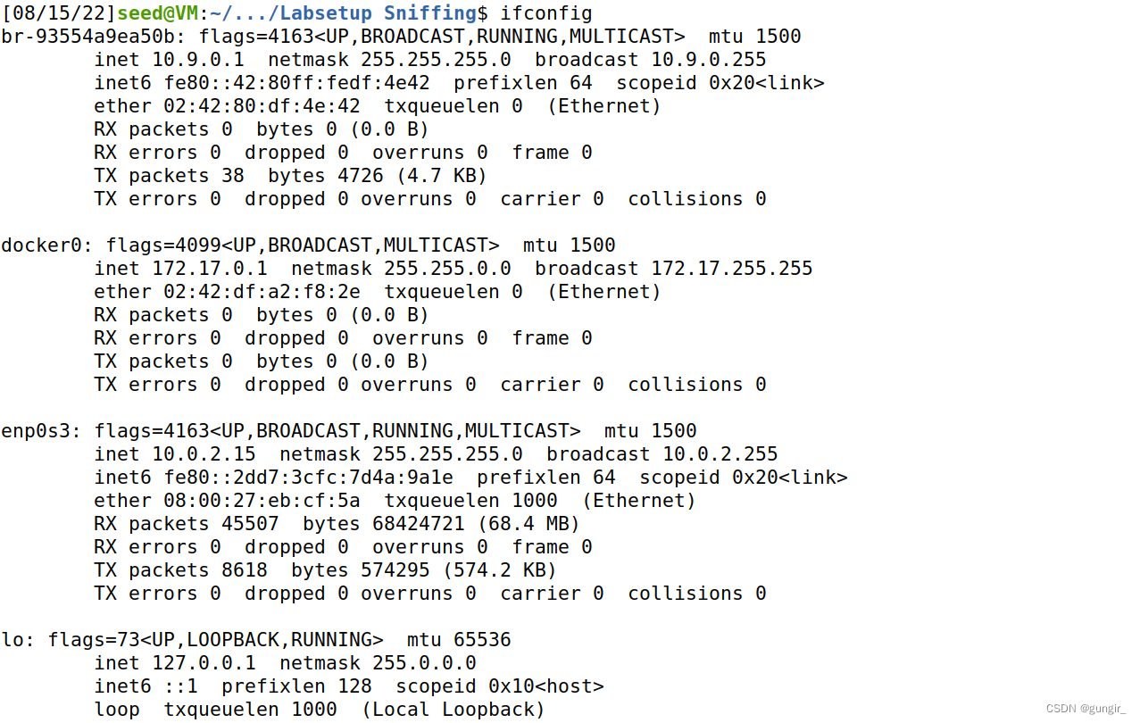 Seedlabpacket Sniffifing And Spoofifing Labtask 14 Sniffifing And Then Spoofifing Csdn博客