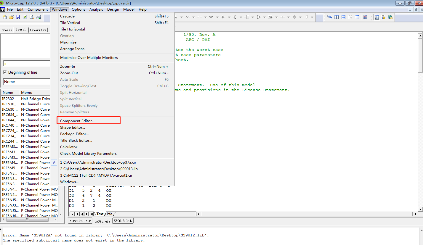 Micro-cap导入元件库_mirco-cap-CSDN博客