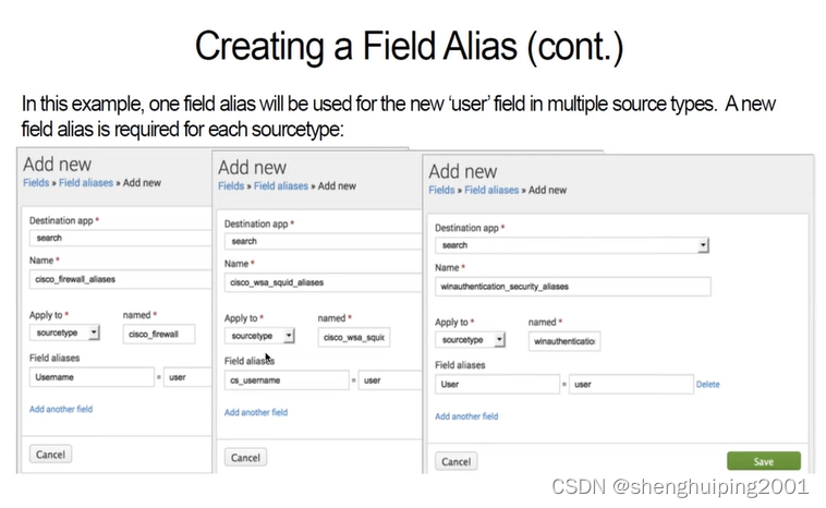 Splunk Filed Alias 字段改名_splunk 记录有某个字段改名-CSDN博客