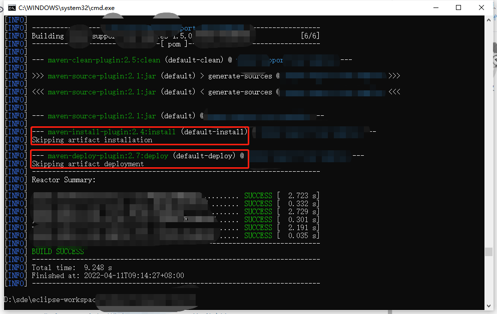 多模块的maven项目，执行 install/deploy 指令时，排除指定module_maven.install.skip-CSDN博客