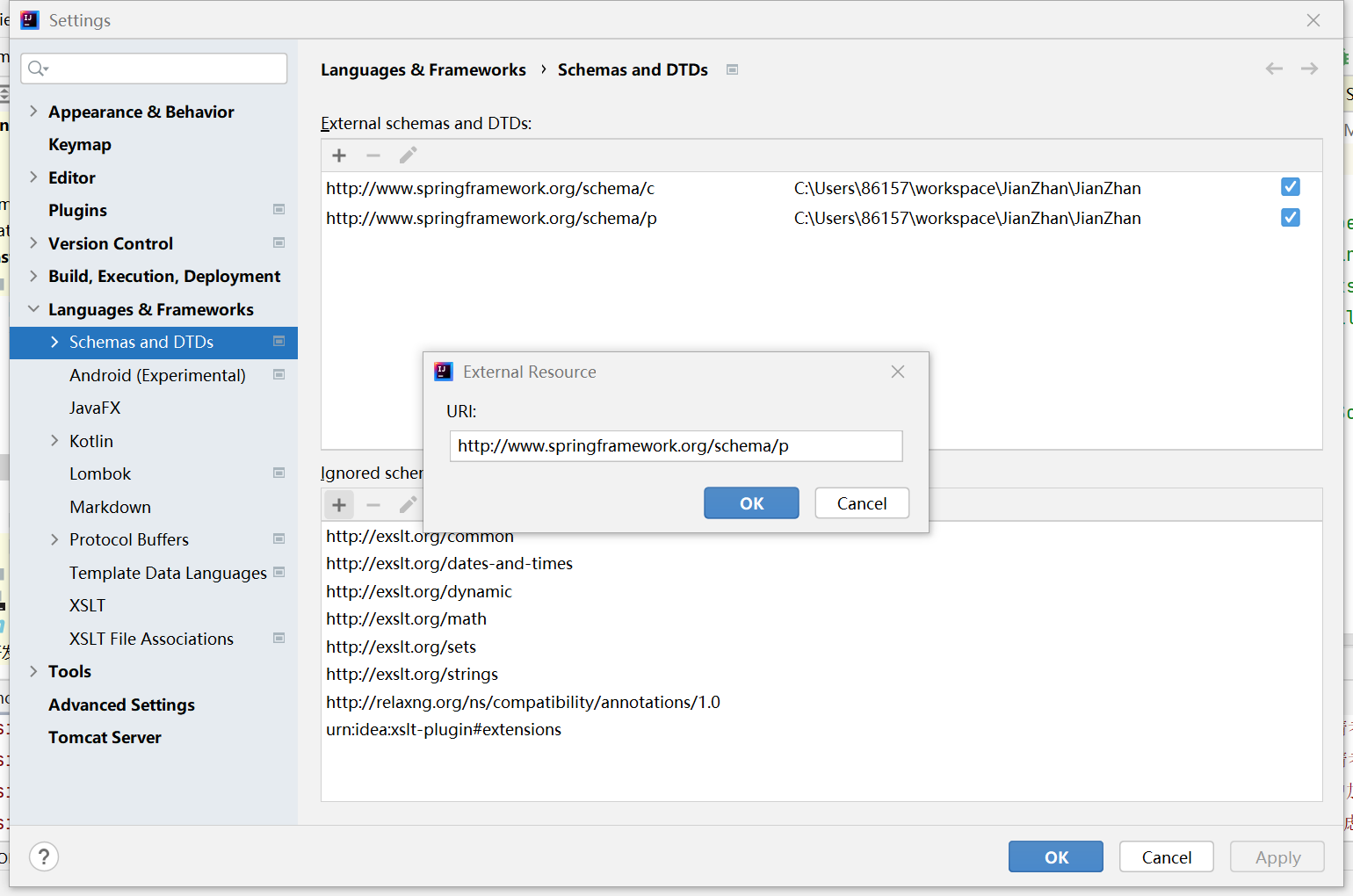 IDEA出现URI is not registered (Settings | Languages & Frameworks | Schemas and DTDs）_uri未注册idea-CSDN博客