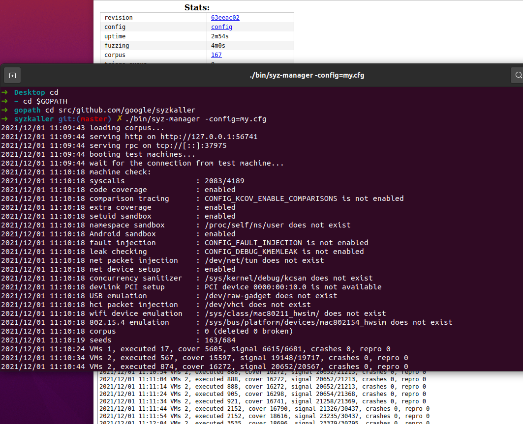 Syzkaller最后一步运行./bin/syz-manager 无法启动虚拟机 failed to create instance: failed to read from qemu ...