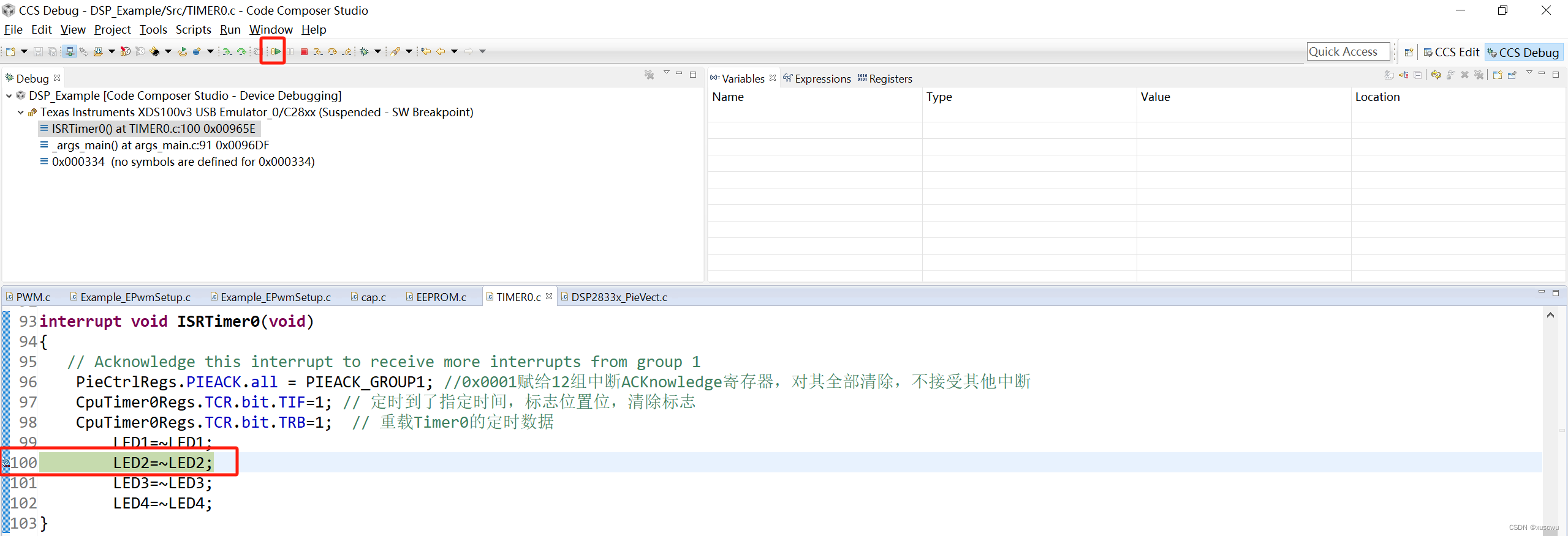 DSP28335学习笔记-编译、下载、调试、烧写_28335读写eeprom-CSDN博客