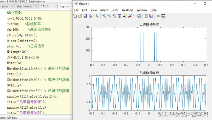 通信原理 实验一 调制信号matlab实现matlab编2个低频信号 Csdn博客
