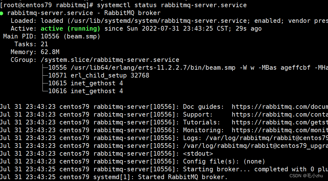 Centos7 安装 RabbitMQ_linux查看erlang版本-CSDN博客