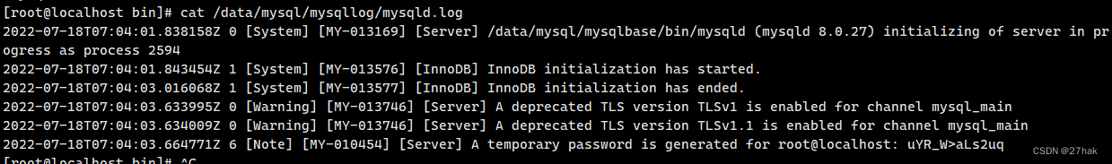 记一次mysql启动的报错：Usage: mysqld {start|stop|restart|reload|force-reload|status} [ MySQL server ...