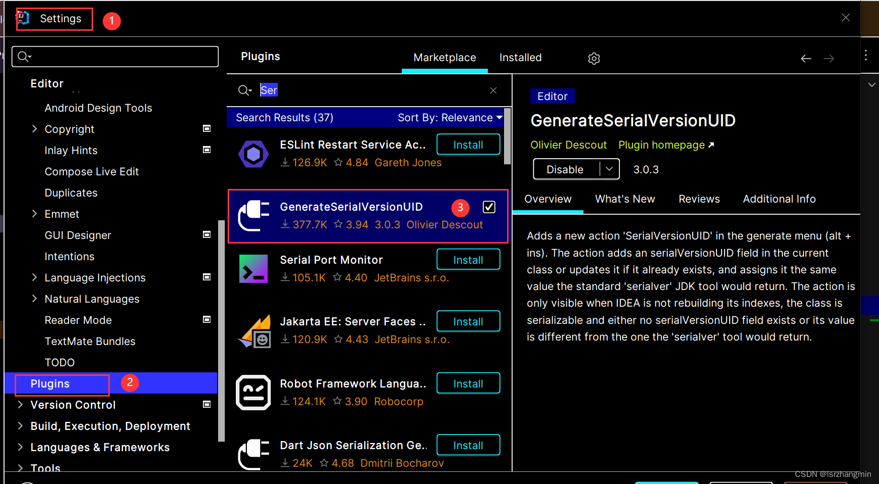 Intellij idea 实现Serializable接口 自动生成 序列化编号_idea自动生成序列serializable-CSDN博客