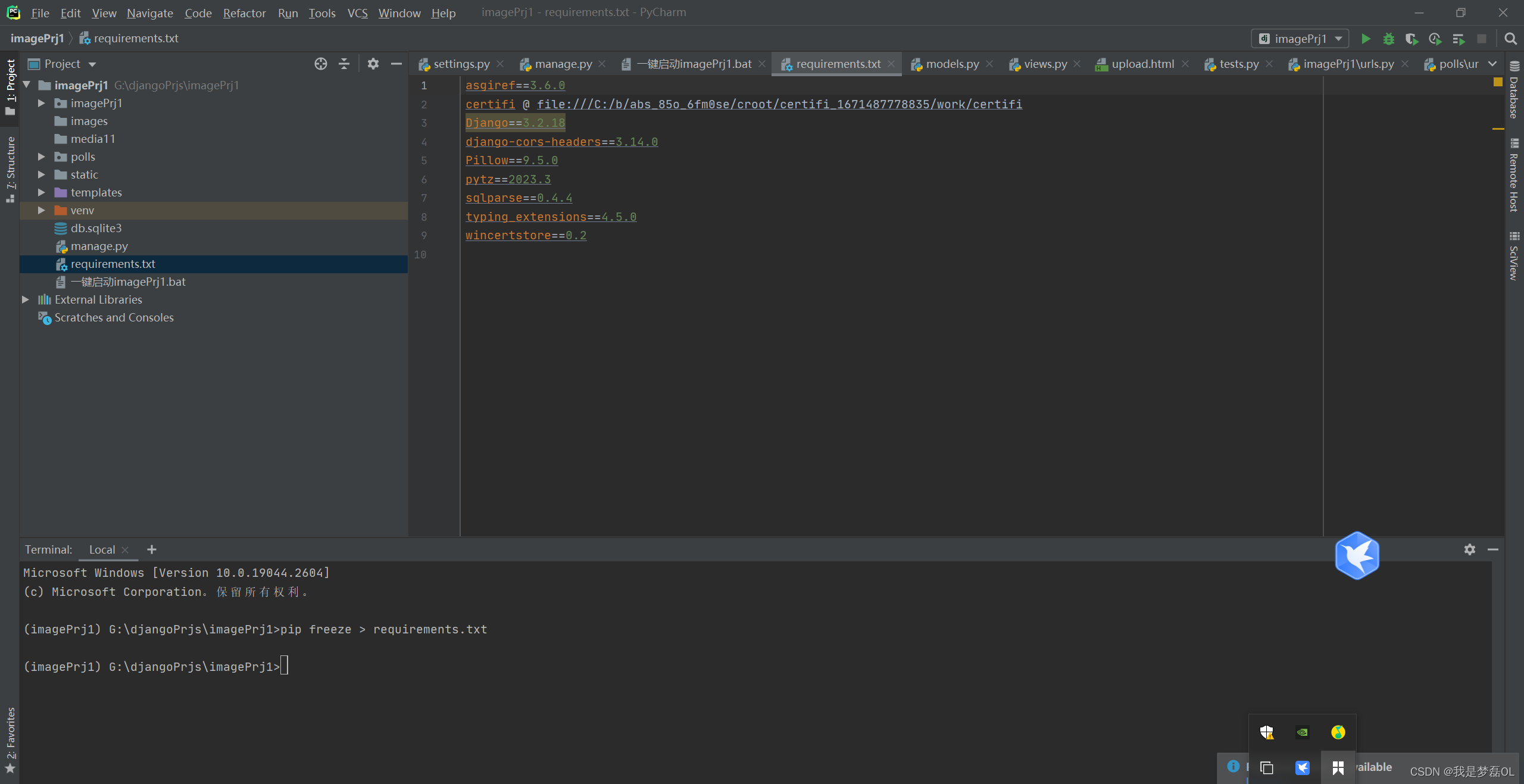 Django生成requirements.txt_djangorequirement-CSDN博客