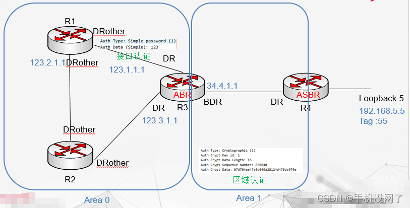 OSPF入门2--LSA与认证_ospf端口认证可以匹配区域认证吗?-CSDN博客