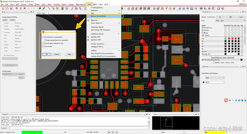 Cadence Allegro PCB设计88问解析(二十六) 之 Allegro中快速连接近点飞线（Derive connectivity命令）-CSDN博客