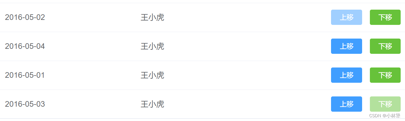 Vue实现数据的上移和下移vue上移下移 Csdn博客