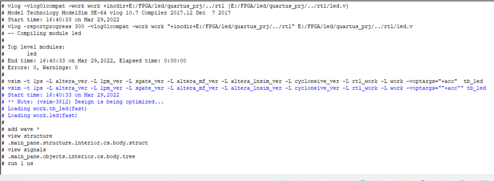 quartus与modelsim联合仿真时出现错误# Error: Error loading design #Pausing macro execution，一种解决思路_# error ...