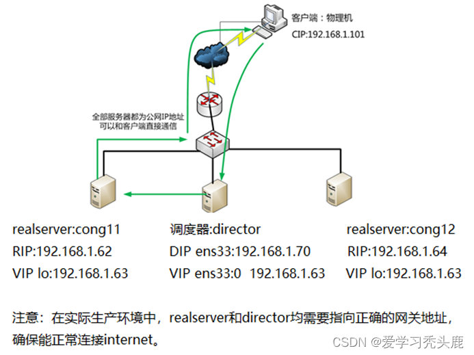 LVS-DR集群_lvsdr模式网络拓扑图-CSDN博客