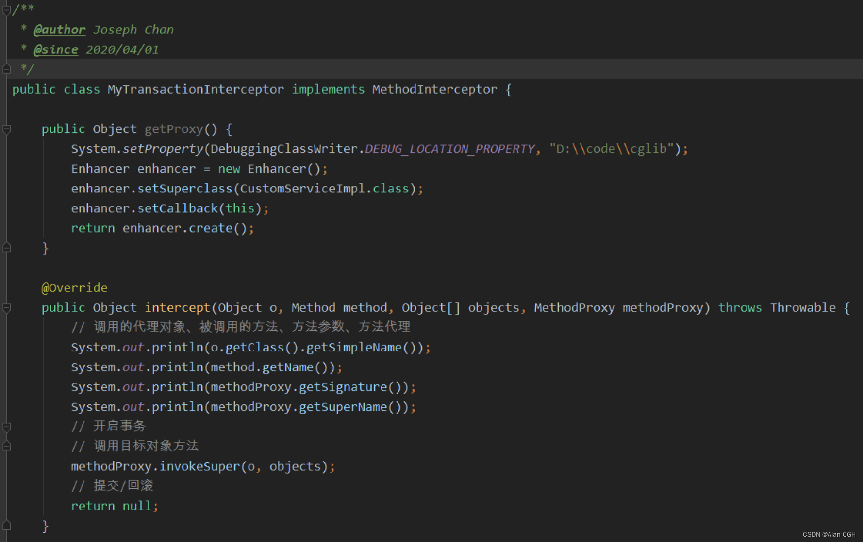 Cglib代理如何生成的及工作原理_consider using interface-based jdk proxies instead-CSDN博客