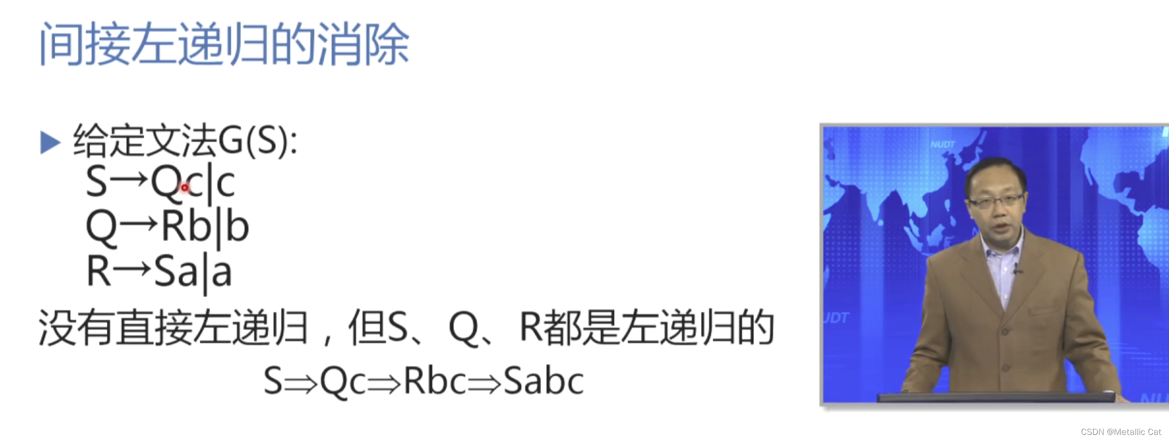 编译原理 语法分析概念，自上而下分析面临的问题以及如何消除左递归问题消除左递归的时候非终结符的排序到底是什么意思 Csdn博客 