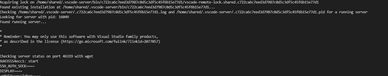 vscode远程连接时出现install警示，终端跟卡住一样_checking server status on port-CSDN博客