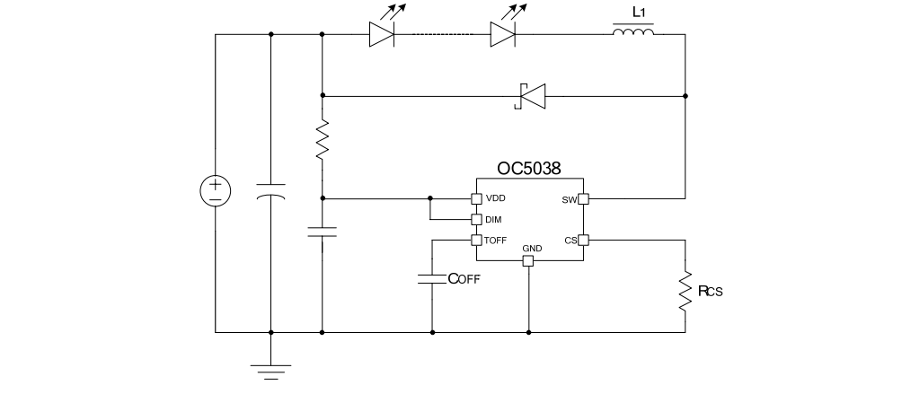 OC5038内置 MOS 开关降压型 LED 恒流驱动器_oc5038电路-CSDN博客