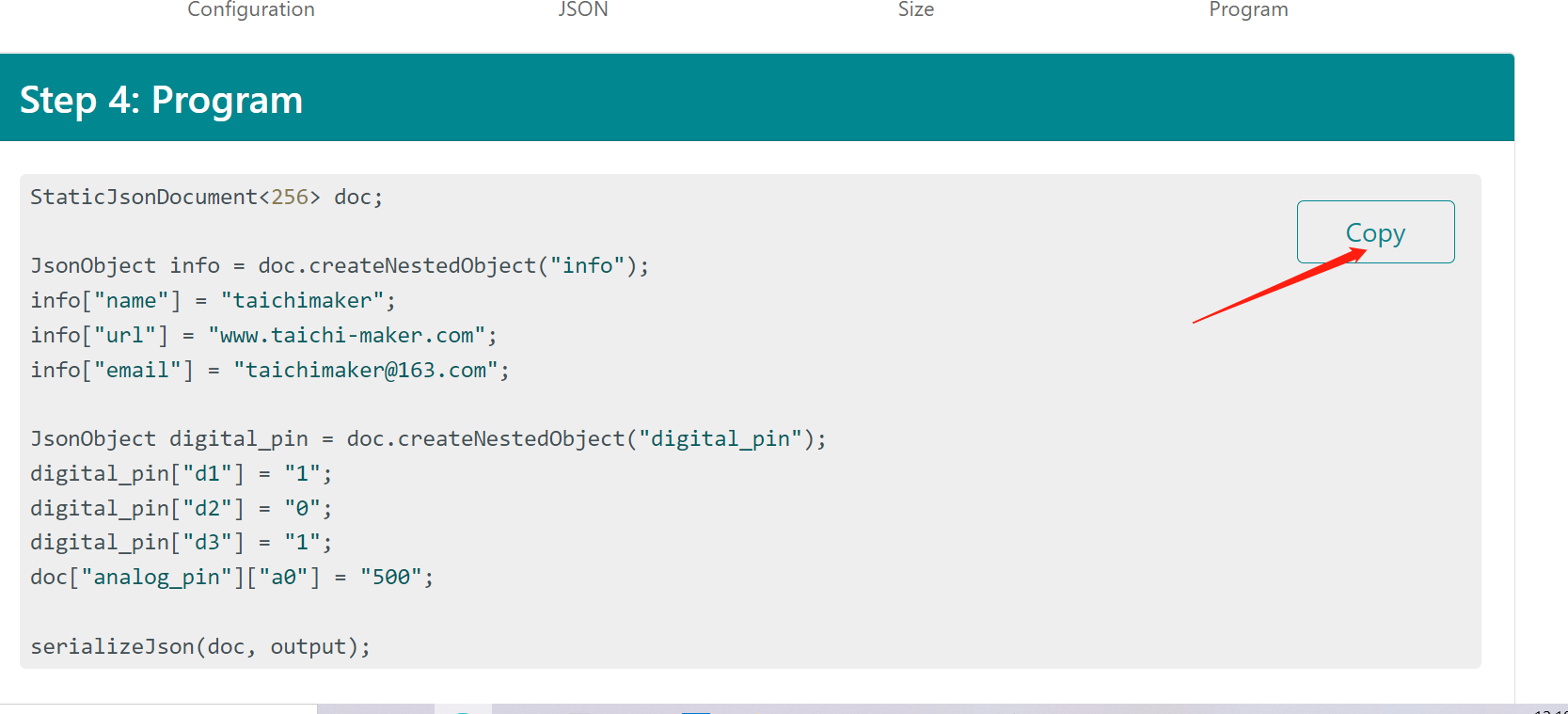 esp8266如何玩转arduionjson新版v6 json在线解析序列化与反序列化（太极创客学习者）_arduionjson 在线工具-CSDN博客