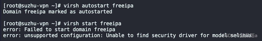 KVM实例由于selinux设置导致报错error_unsupported configuration: unable to find security-CSDN博客