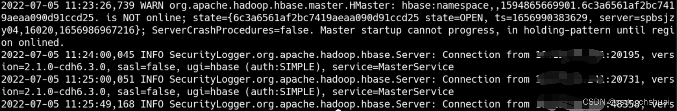 Hbase Master初始化异常hbase:meta,,1.1588230740 is NOT online_2024-03-10 16:30:26,320 warn [thread-15 ...