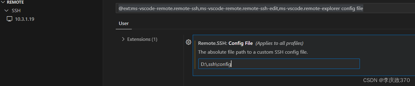 remote-ssh插件 报错Bad owner or permissions on C:/Users/HP/.ssh/config_if ...