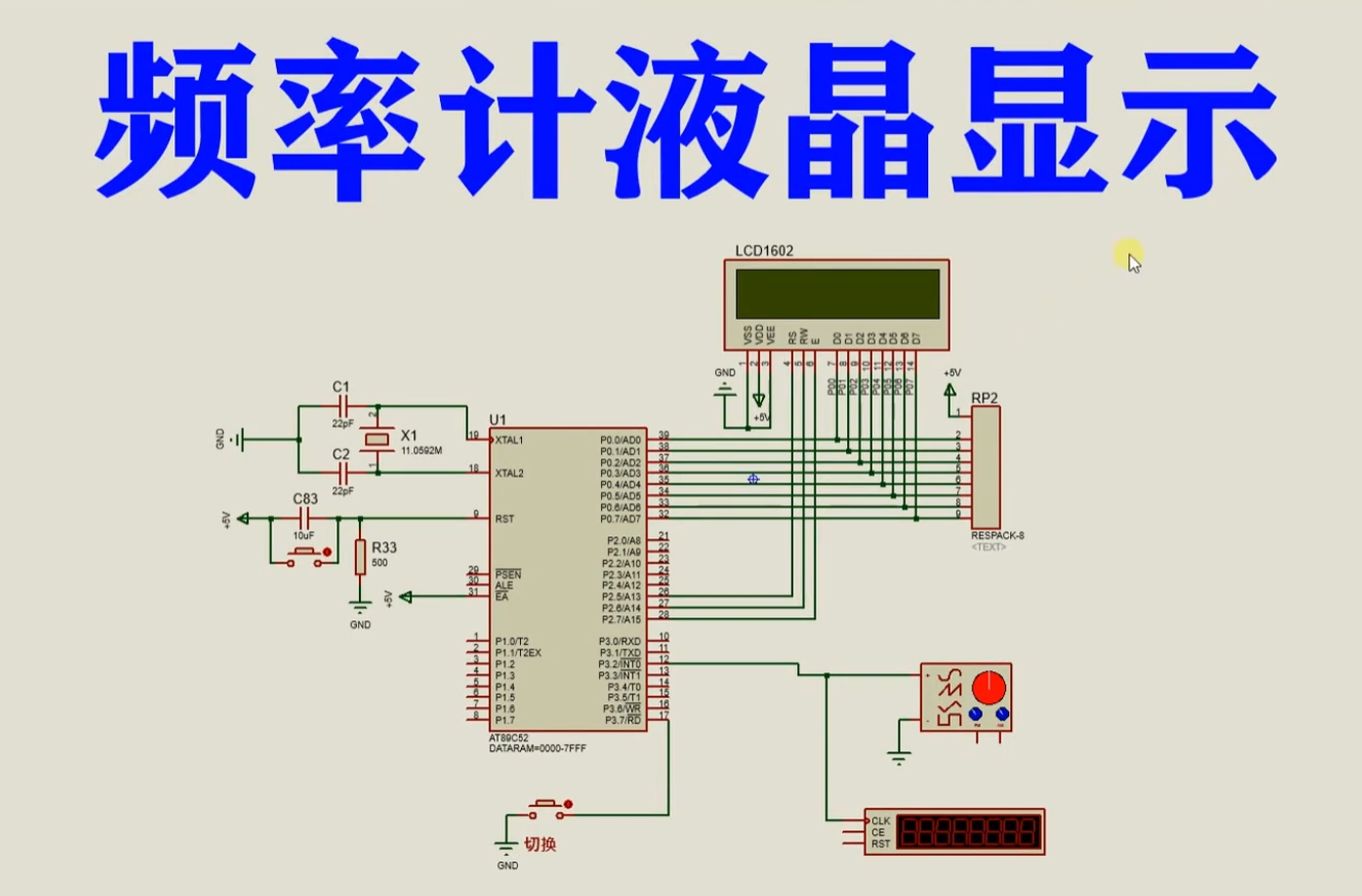 基于51单片机的频率计液晶显示仿真_液晶屏显示频率仿真图-CSDN博客
