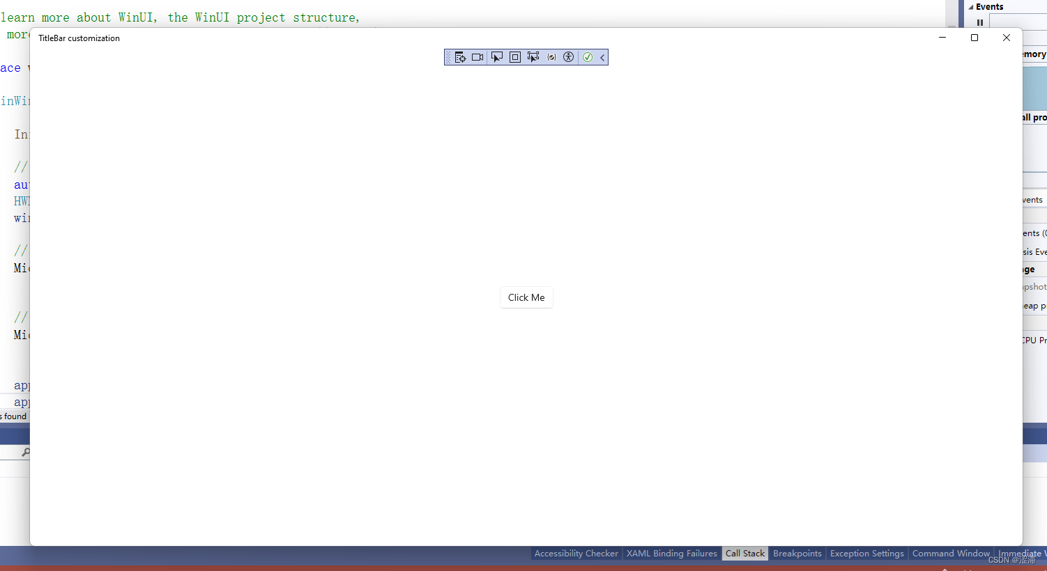 WINUI 3（C++/WinRT）TitleBar的简单自定义-CSDN博客