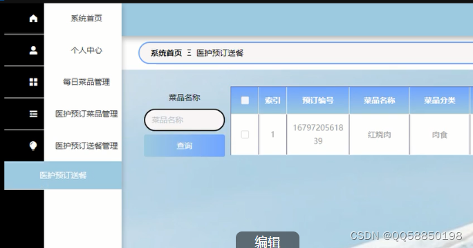 Vuejs基于spring Boot的医院医疗后勤送餐服务平台的研究与开发基于springbootvue的医院订餐系统 Csdn博客