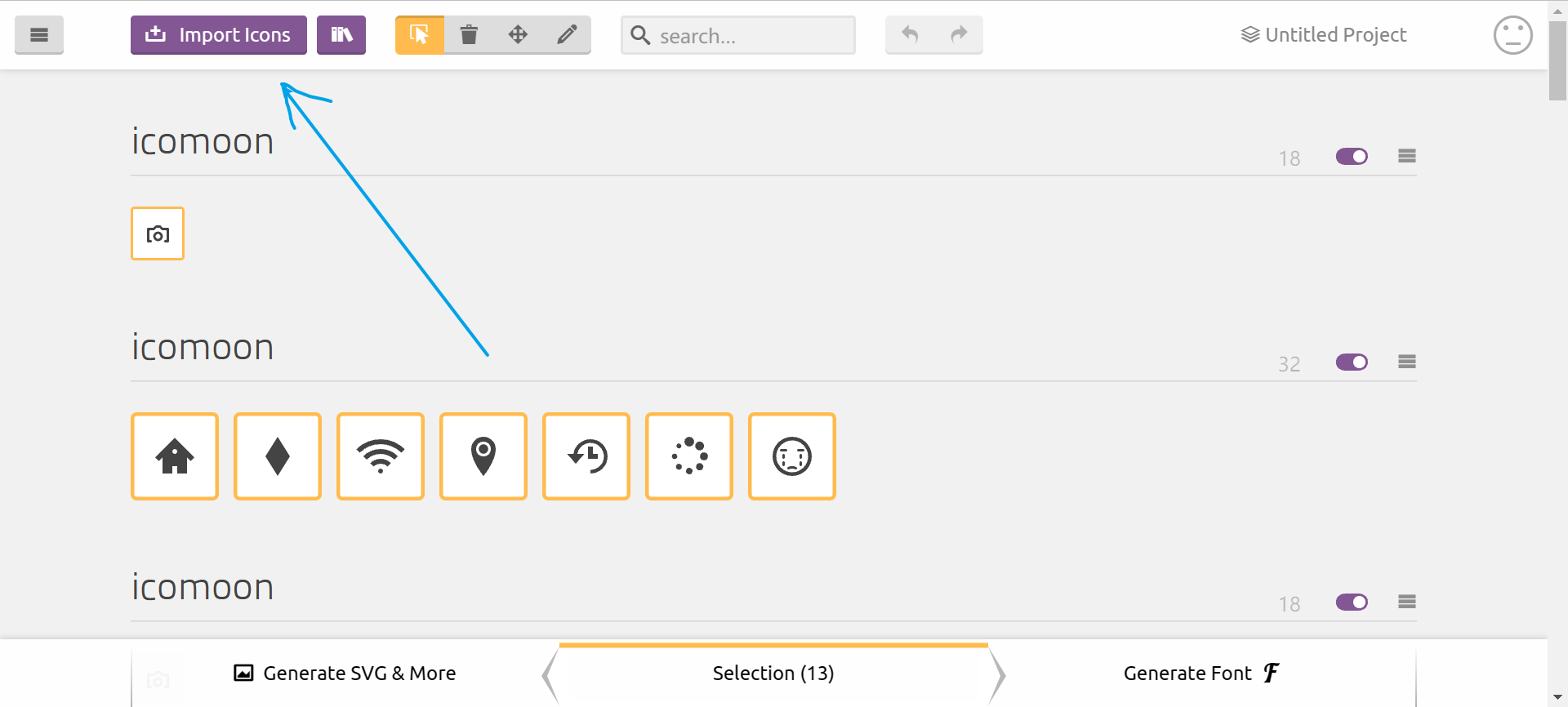 CSS之如何从icomoon引入及使用字体图标_icomoon如何把css文件导入查看图标-CSDN博客