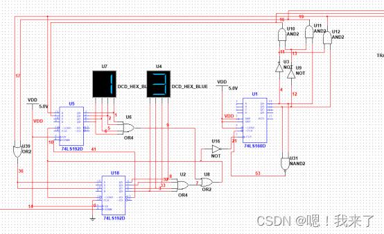 Multisim14.0 简易交通灯设计_multisim交通信号灯-CSDN博客