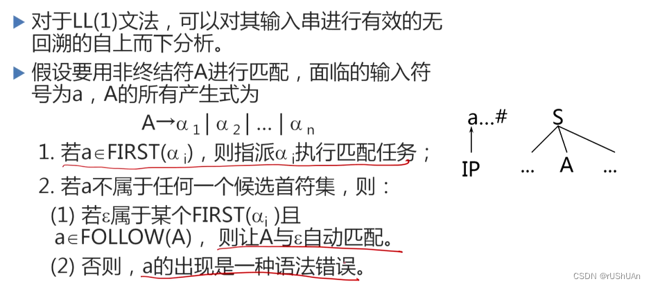 编译原理7：语法分析、消除左递归、FIRST/FOLLOW集合_左递归文法求first集-CSDN博客