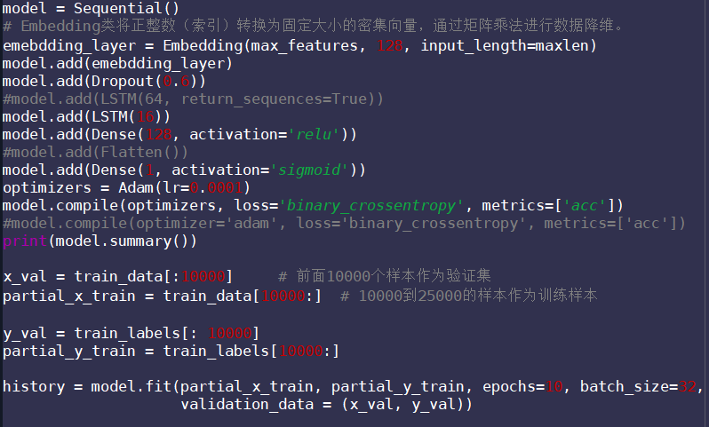 人工智能--使用神经网络分析电影评论_对kears自带的keras.datasets.imdb英文影评数据,分析该影评是正面评价还是负-CSDN博客
